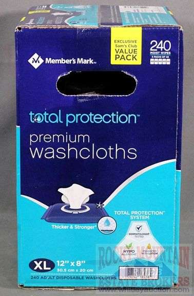 New Member's Mark Total Protection Premium Disposable Washcloths. Each ...