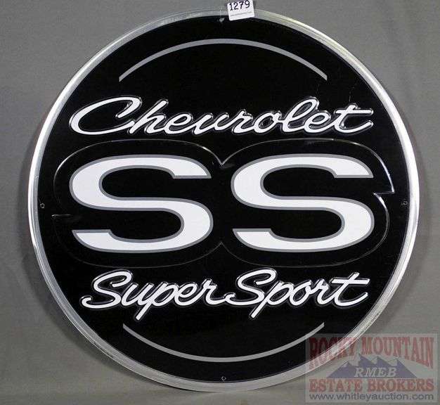 Large new 24" "Chevrolet Super Sport" embossed tin sign. - Rocky ...
