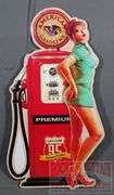 Cool 24" Embossed Tin Gas Pump Pin-Up Girl Sign. - Rocky Mountain ...