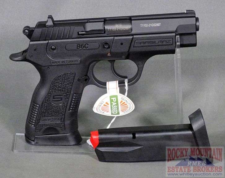New SAR B6C compact 9mm semi-auto pistol. - Rocky Mountain Estate Brokers Inc.