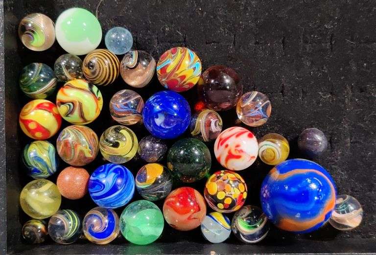 Cool assortment of Vintage Marbles & Shooters. - Rocky Mountain Estate ...