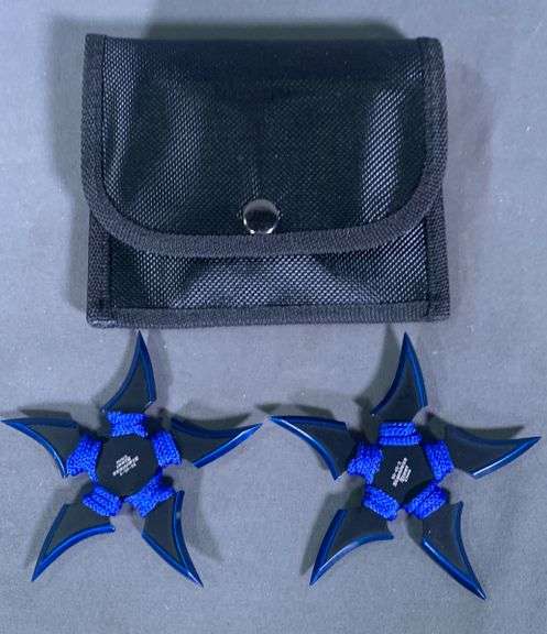 2 New Perfect Point Throwing Star sets w/ sheaths. 2 times the money ...