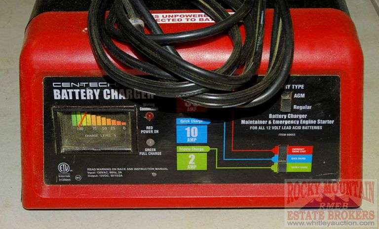 Cen-Tech automatic battery charger. - Rocky Mountain Estate Brokers Inc.