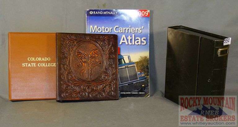 Motor Carrier's Atlas, Colorado State College & Western binders & metal ...