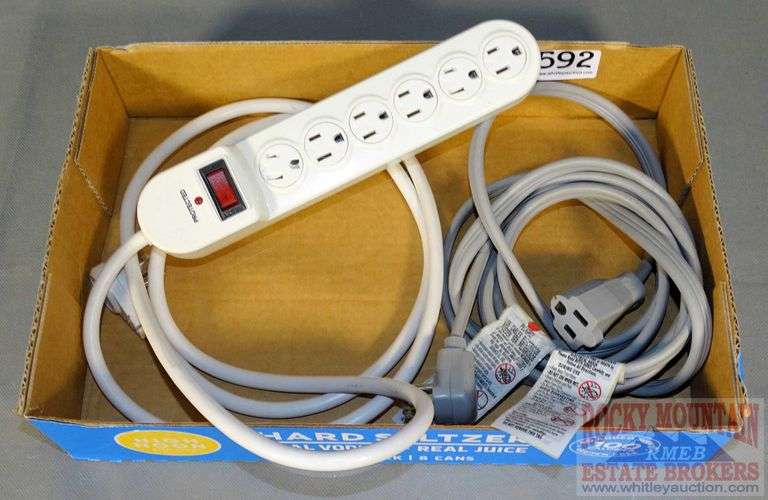 Nice power strip & grey heavy duty extension cord. Both for one money ...