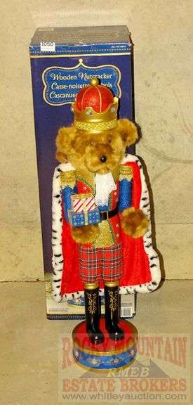 Cute large 33" Teddy Bear nutcracker with original box. - Rocky ...