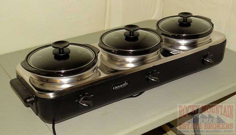 Crock Pot triple slow cooker. Just in time for summer block parties ...