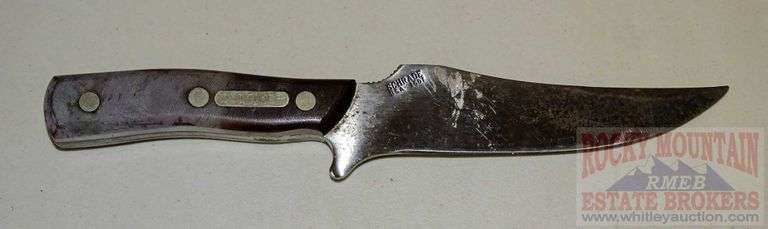 Schrade Old Timer 150T 10.5" straight blade knife with leather sheath ...