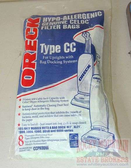 Oreck XL upright vacuum with new pack of 8 vacuum bags. - Rocky ...