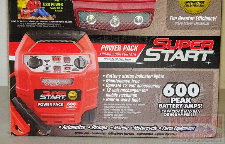 New Super Start 600 peak amp jump starter power pack. - Rocky Mountain ...