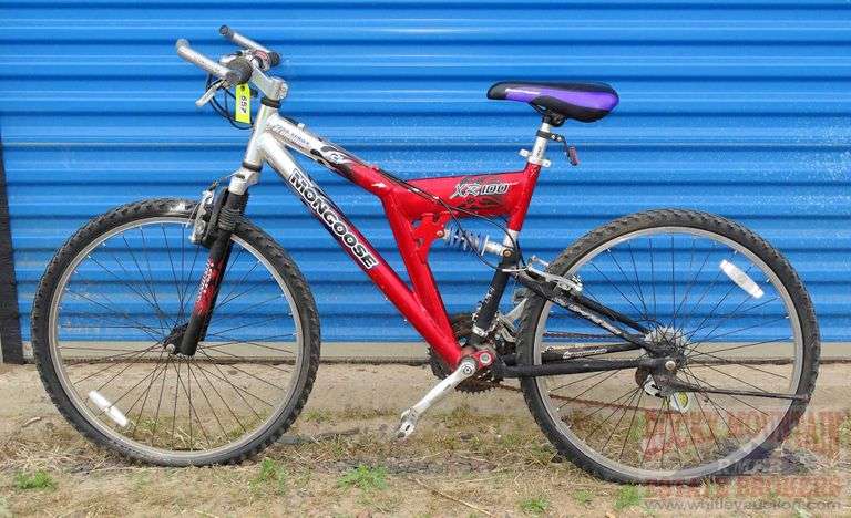Mongoose XR100 Aluminum Series Mountain Bike with Dual Suspension & 19 ...