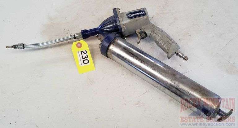 Kobalt pneumatic grease gun. - Rocky Mountain Estate Brokers Inc.