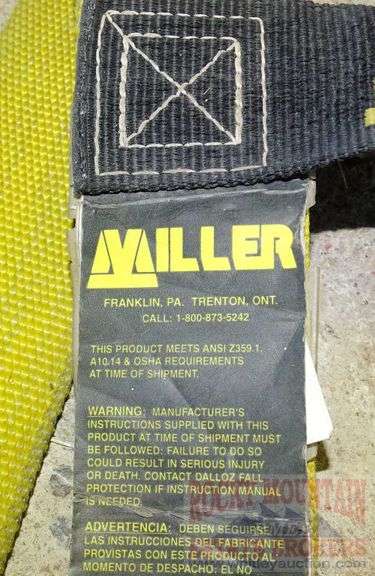 Miller fall protection harness & lanyard. - Rocky Mountain Estate ...