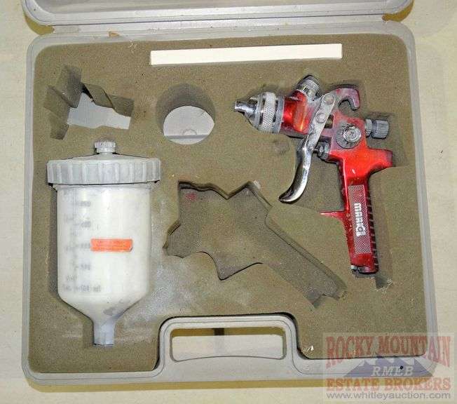 Mark 1 Air Force spray gun in case. - Rocky Mountain Estate Brokers Inc.