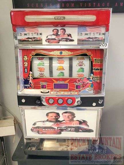 Kitac Skil Stop Earnhardt slot machine with lots of tokens & stand ...
