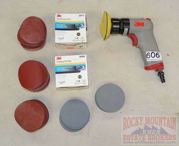 3M 3" pneumatic sander/polisher with lots of extra sanding discs and polishing pads. - Rocky ...