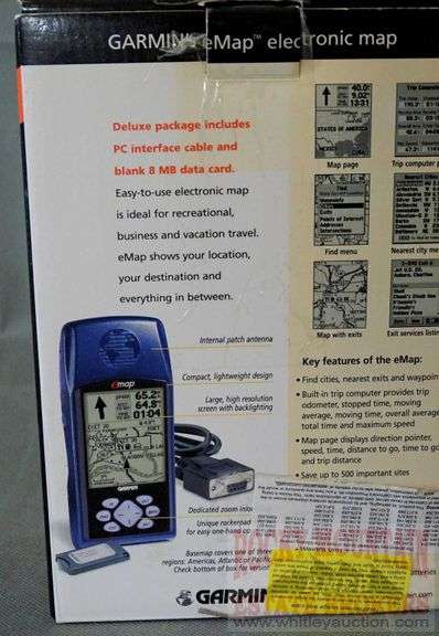 Garmin eMap electronic map with original box. - Rocky Mountain Estate ...