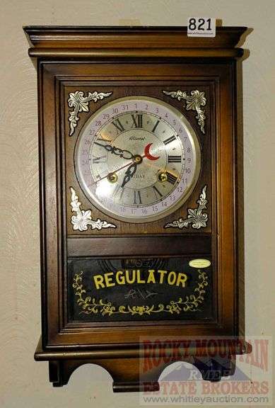 Alaron 31-Day Regulator style wall clock. - Rocky Mountain Estate ...