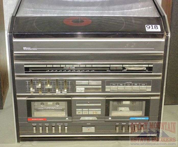 Sears SR3000 AM/FM stereo system with record player, dual cassette & 2 ...