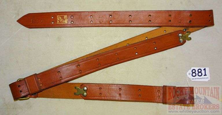 Red Head 158T leather rifle sling. - Rocky Mountain Estate Brokers Inc.