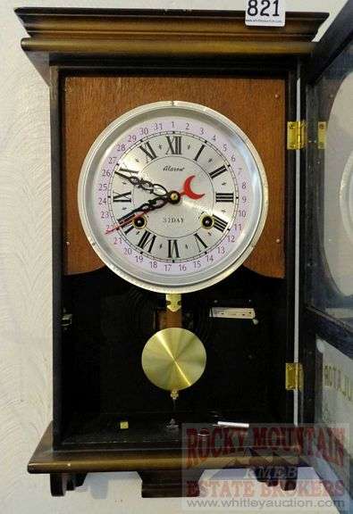 Alaron 31-Day Regulator style wall clock. - Rocky Mountain Estate ...