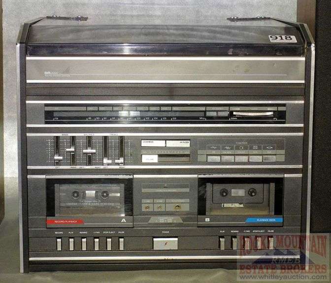 Sears SR3000 AM/FM stereo system with record player, dual cassette & 2 ...