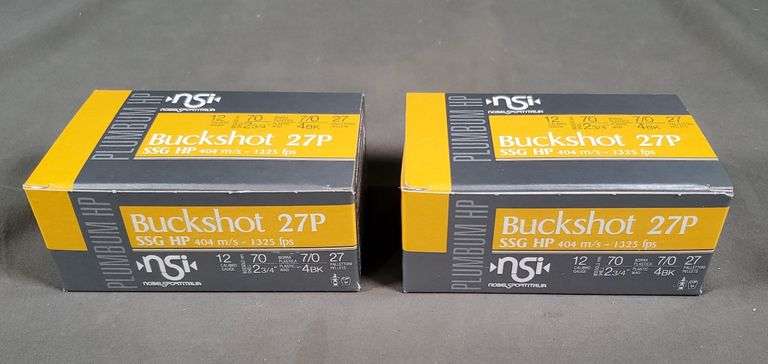 2 Boxes of 10 NSI Buckshot SSG 12g 2 3/4" buckshot shotshells. - Rocky ...