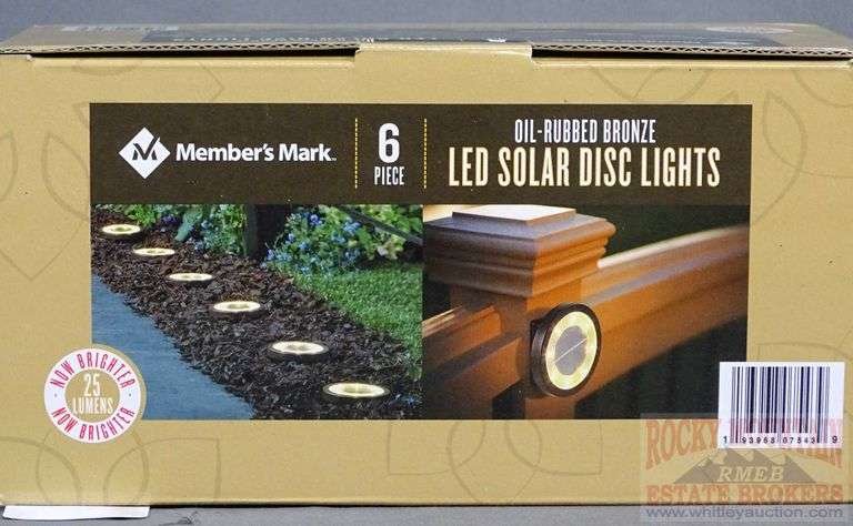 New Member's Mark 6 piece 25 lumen LED solar disc lights. Easily ...
