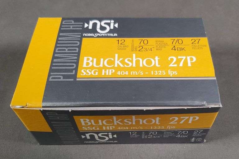 2 Boxes of 10 NSI Buckshot SSG 12g 2 3/4" buckshot shotshells. - Rocky ...