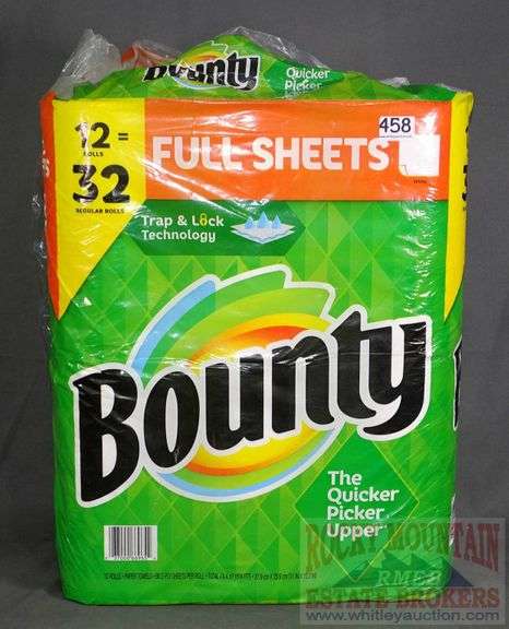 New Bounty 12 pack large roll, paper towels. 12 rolls = 32 regular ...