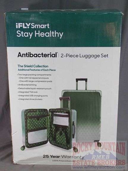 New iFLY Smart Antibacterial 2 piece luggage set with spinner wheels ...