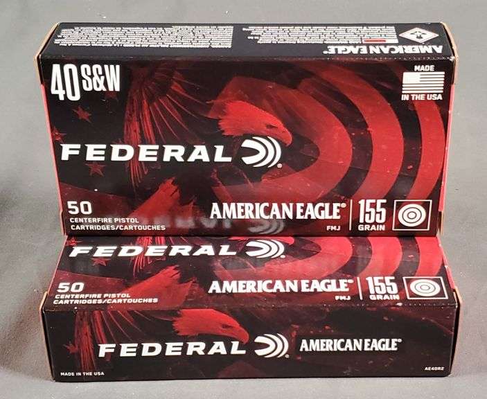 2 new boxes of 50 Federal AE 40 S&W 155GR cartridges. 2 times the money ...