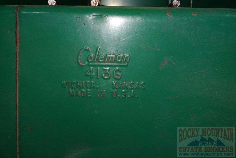 Coleman 413G double burner camp stove. - Rocky Mountain Estate Brokers Inc.