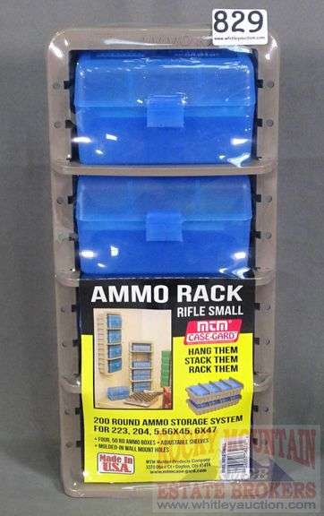 New MTM Case-Gard Ammo-Rack with 4-50 Round Small Rifle Cartridge Boxes ...