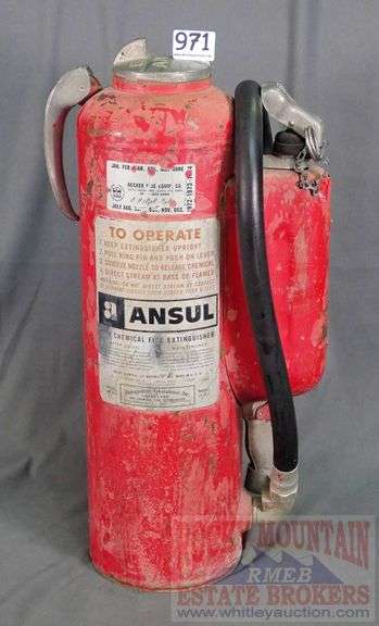 Large Ansul Chemical Fire extinguisher. - Rocky Mountain Estate Brokers ...
