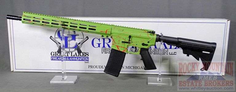 New GLFA Zombie Green Splatter AR-15 .223 Wylde (accepts both .223 & 5. ...