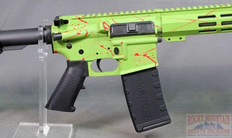 New GLFA Zombie Green Splatter AR-15 .223 Wylde (accepts both .223 & 5. ...
