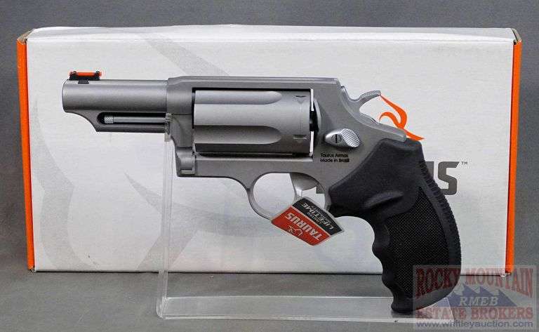 New Taurus Judge stainless steel 45/410 5- shot revolver. - Rocky ...