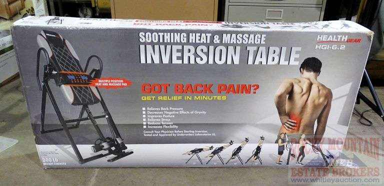 New Health Gear Therapeutic Inversion Table with Heat and Vibration ...