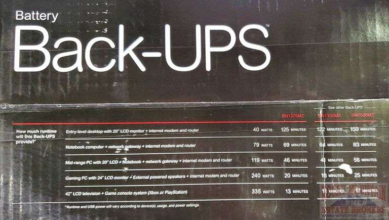 New APC 810 watt Battery Back-UPS. Model BN1375M2. - Rocky Mountain ...