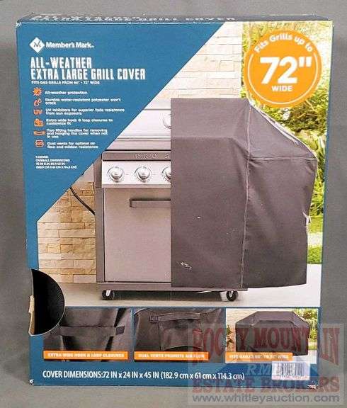 New Member's Mark 60"-68" grill cover with dual side vents for air ...