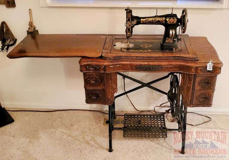 Fantastic White Family Rotary treadle sewing machine in one of the best ...