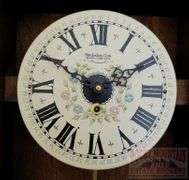 New England clock company 8 day spring wound clock with fancy ...