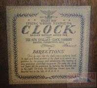 New England clock company 8 day spring wound clock with fancy ...