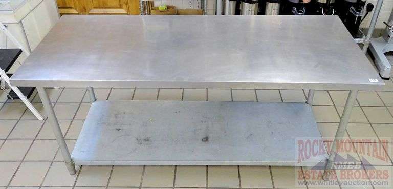Green World TSW-3072E Stainless Steel NSF Prep Table with Undershelf. 32.5"X72"X30". May NOT ...