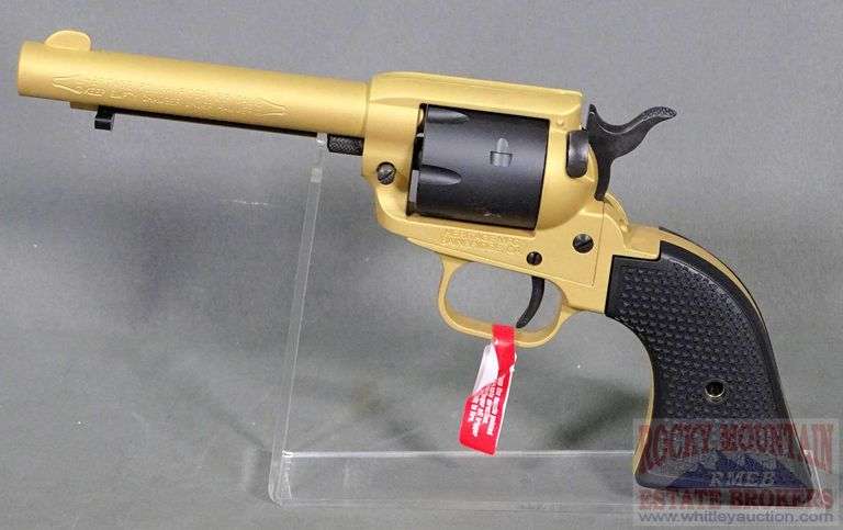 New Heritage Rough Rider 6-Shot .22LR Gold Finish Revolver with 4.75 ...