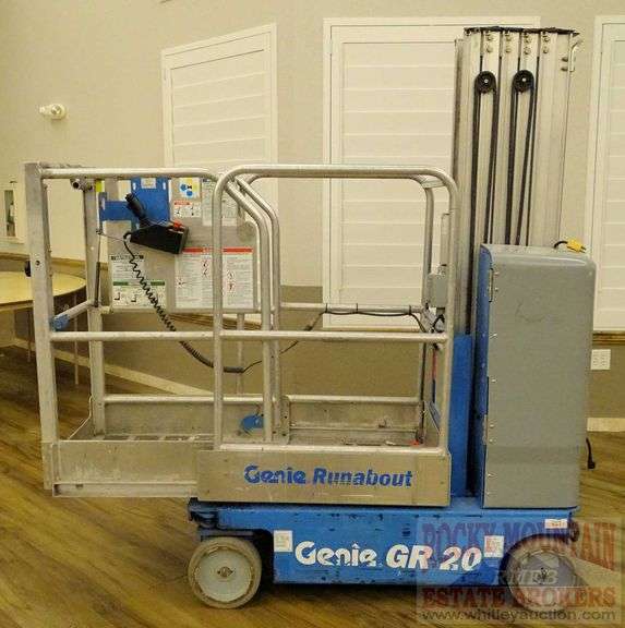 2012 Genie Runabout GR-20 Vertical Mast Lift. This is a compact ...