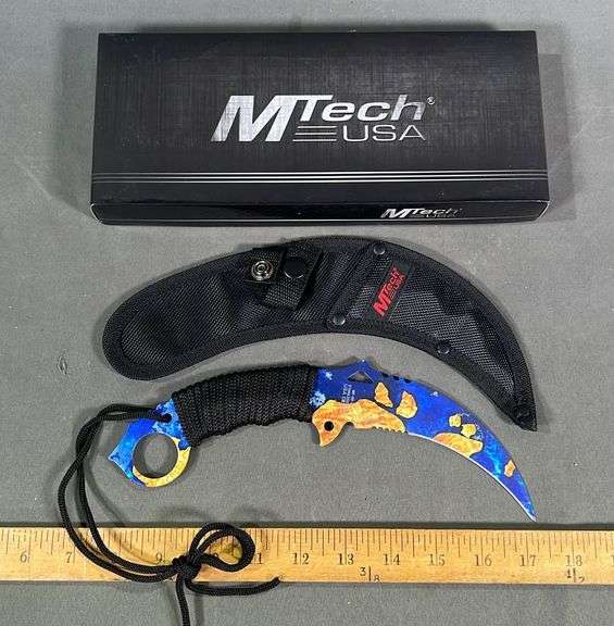 New M-Tech USA 10" Curved Blade Knife with Sheath. - Rocky Mountain ...