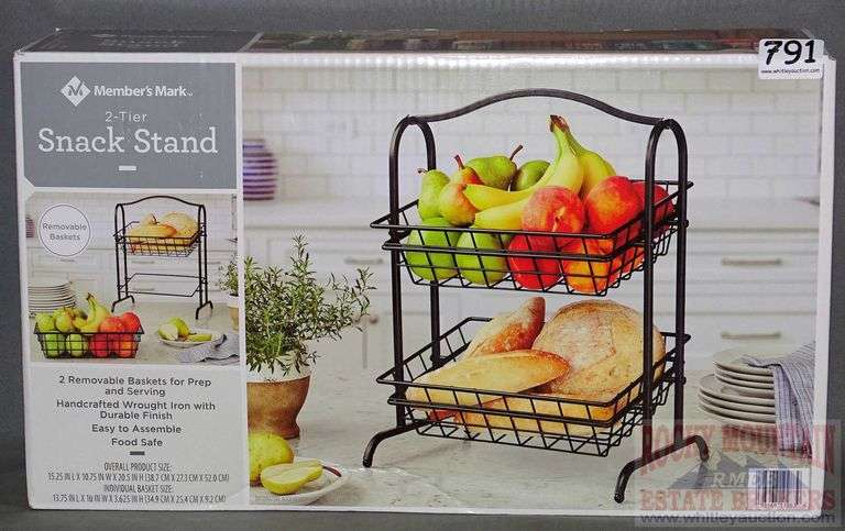 New Member's Mark 2-Tier Snack Stand with removable baskets for prep ...