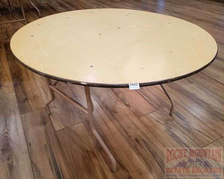 Monroe Table Company 48" Round Wood Folding Table. - Rocky Mountain ...